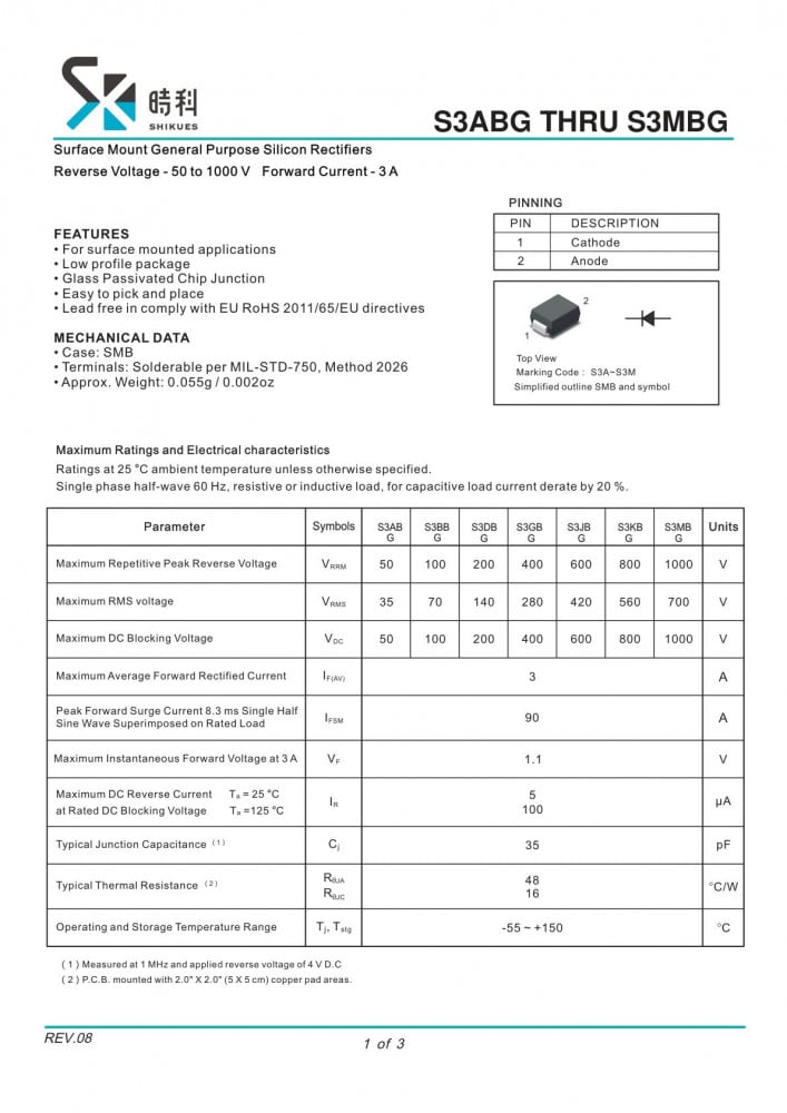 S3ABG datasheet page 1