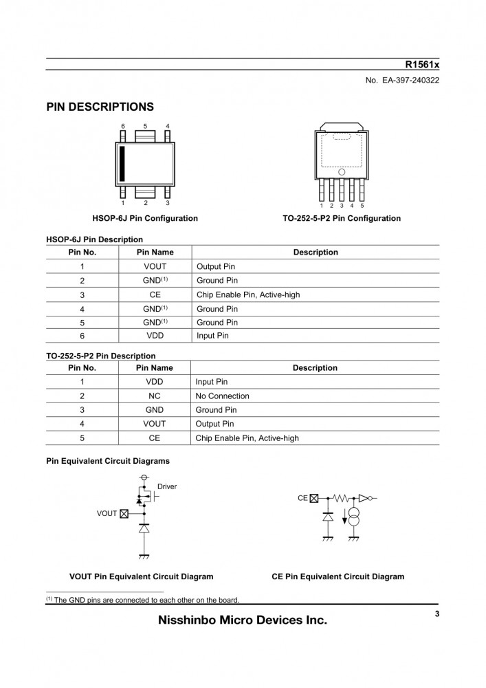 R1561x datasheet page 3