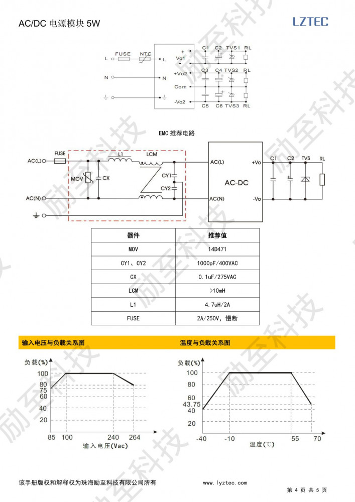 LHE05 series datasheet page 4