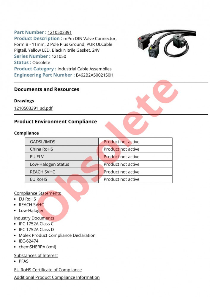 Molex E462 drawing page 1