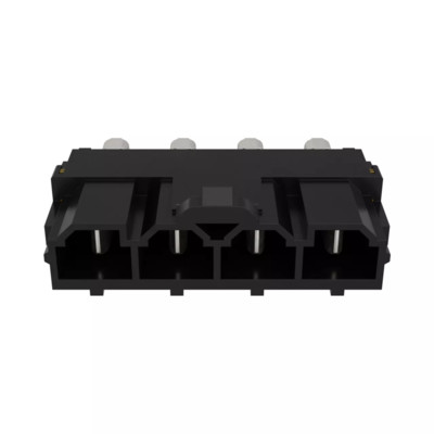 Mini-Fit Sr. Right-Angle Header, 10.00mm Pitch, Single Row, 4 Circuits, 3.50mm Tail Length, for 1.57mm PCB, Silver (Ag) Plating, with Clip for sale