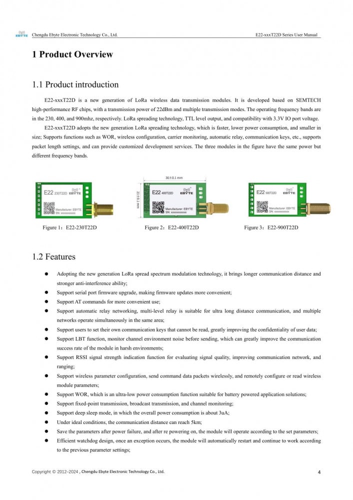 E22-230T22D manual page 4