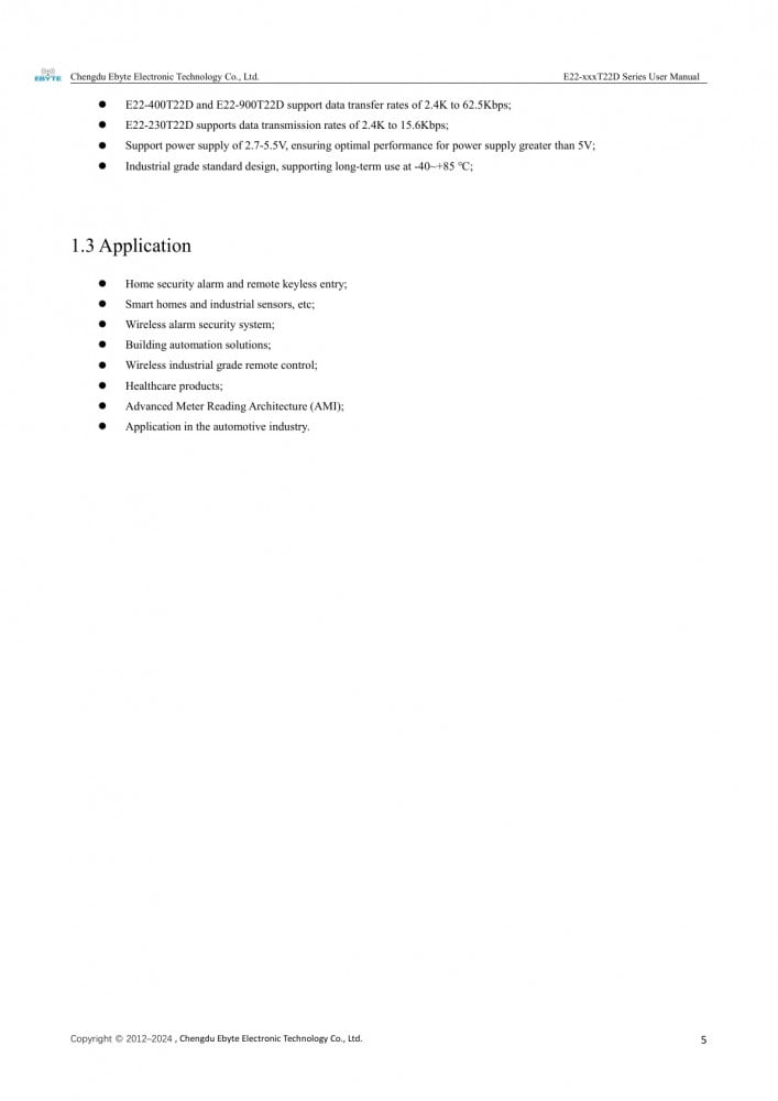 E22-230T22D manual page 5