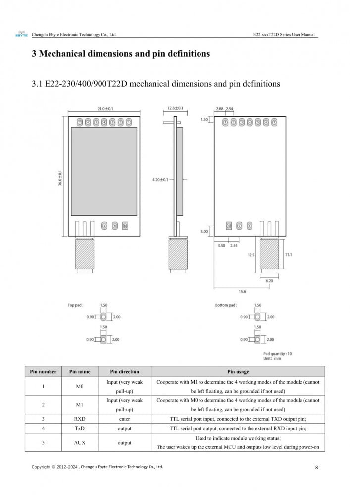 E22-230T22D manual page 8
