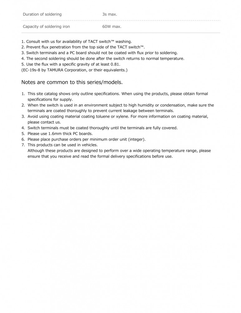 SKQBAJA010 soldering and packing information
