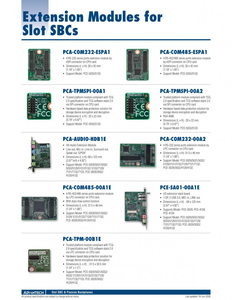 PCA-TPMSPI product document image