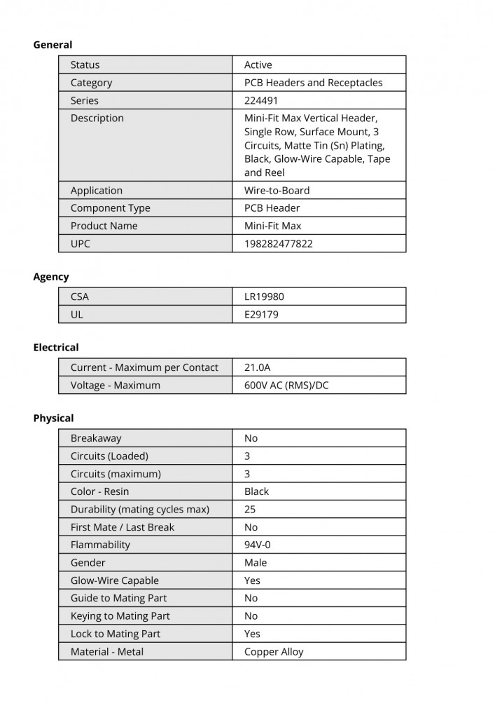 MOLEX 2244911103 technical document page 2