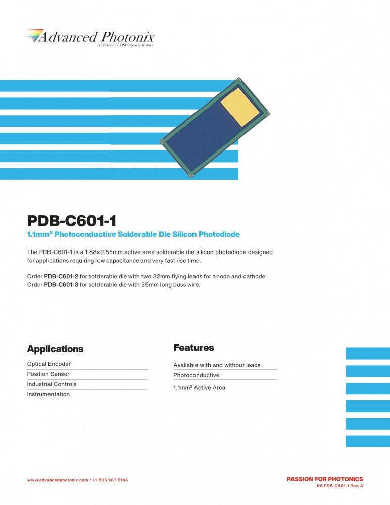 PDB-C601-1 datasheet page 1