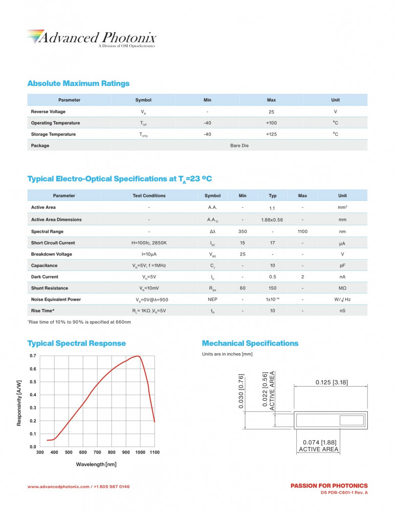 PDB-C601-1 datasheet page 2