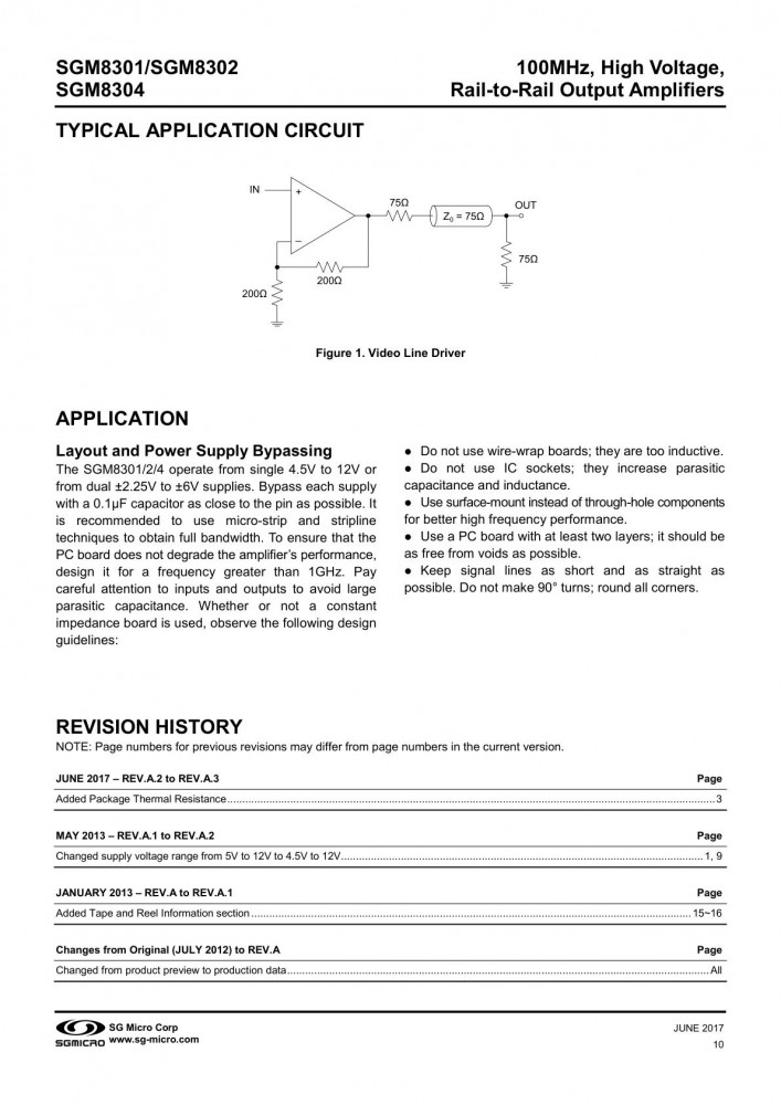 SGM8301 datasheet page 10