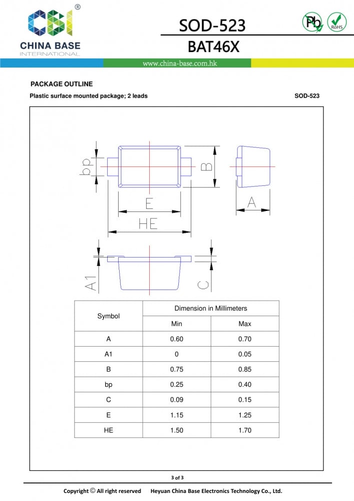 BAT46X datasheet page 3