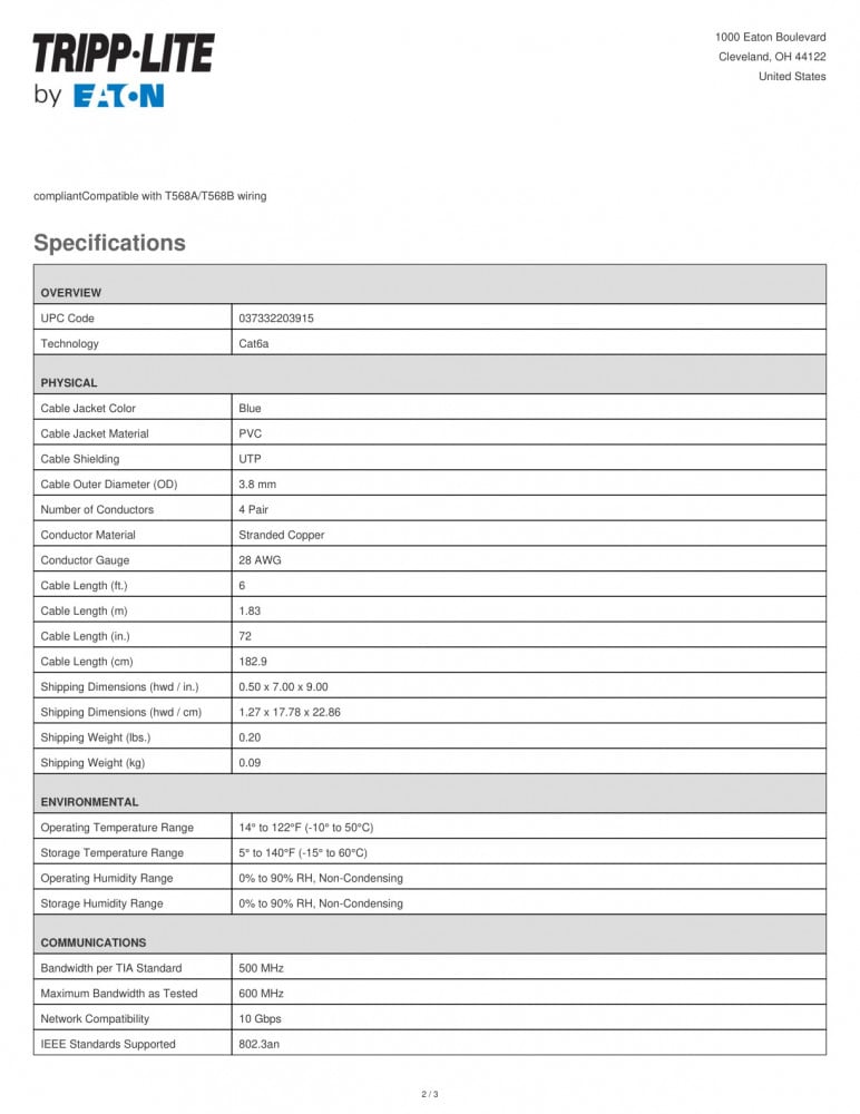 N261-S06-BL technical document page 2