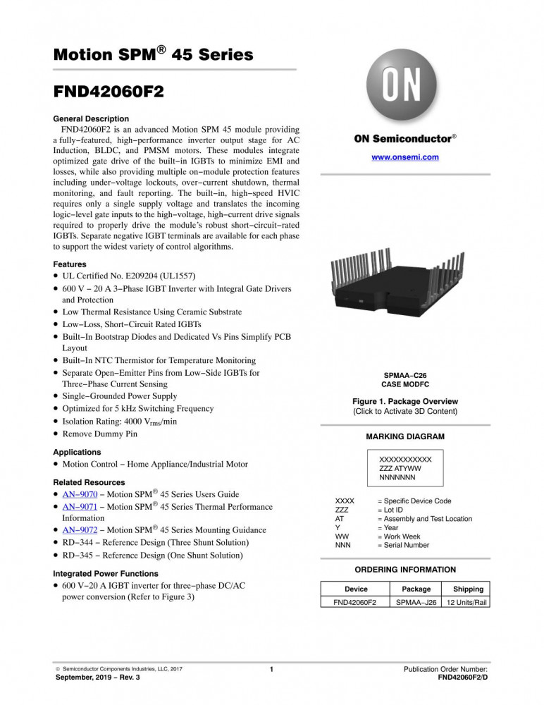 FND42060F2 datasheet preview, page 1
