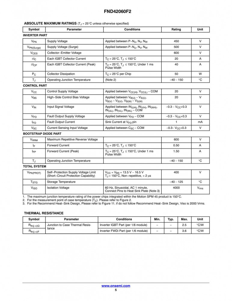 FND42060F2 datasheet preview, page 5