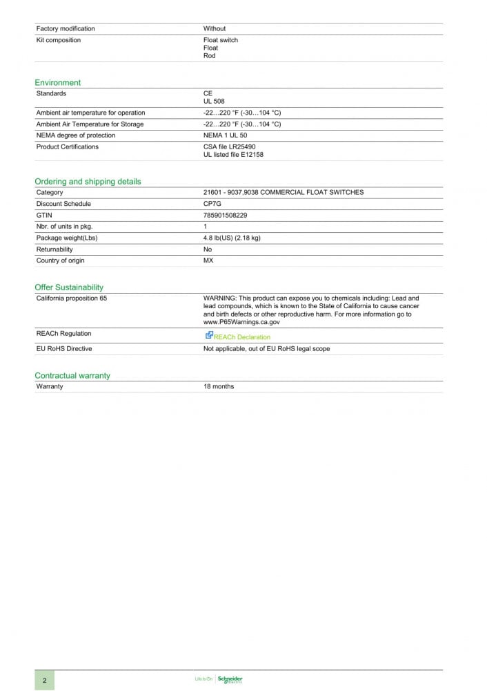 9037HG33RZ20 technical document page 2
