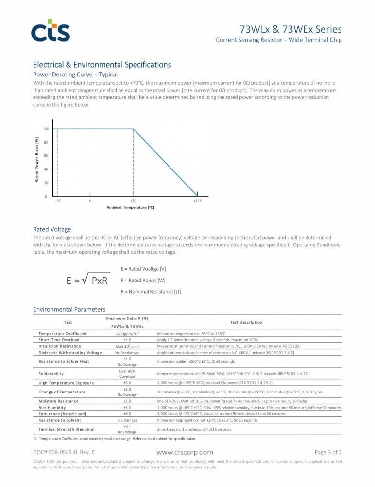 CTS 73WE7 series datasheet page 3