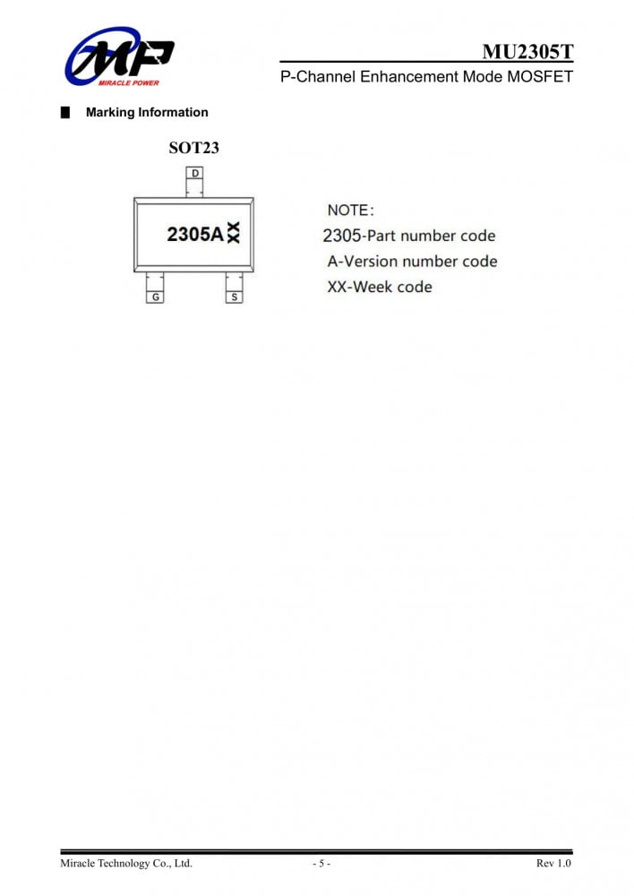 MU2305T datasheet page 5