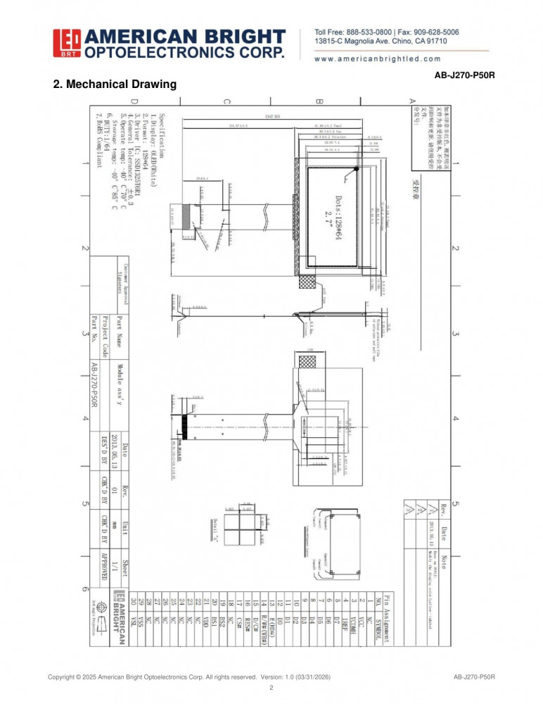 AB-J270-P50R document page 2