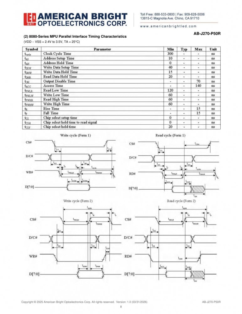 AB-J270-P50R document page 8