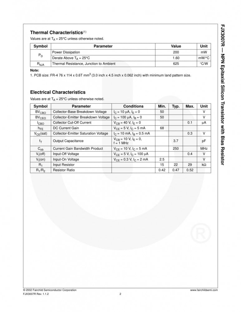 FJX3007R datasheet page 3