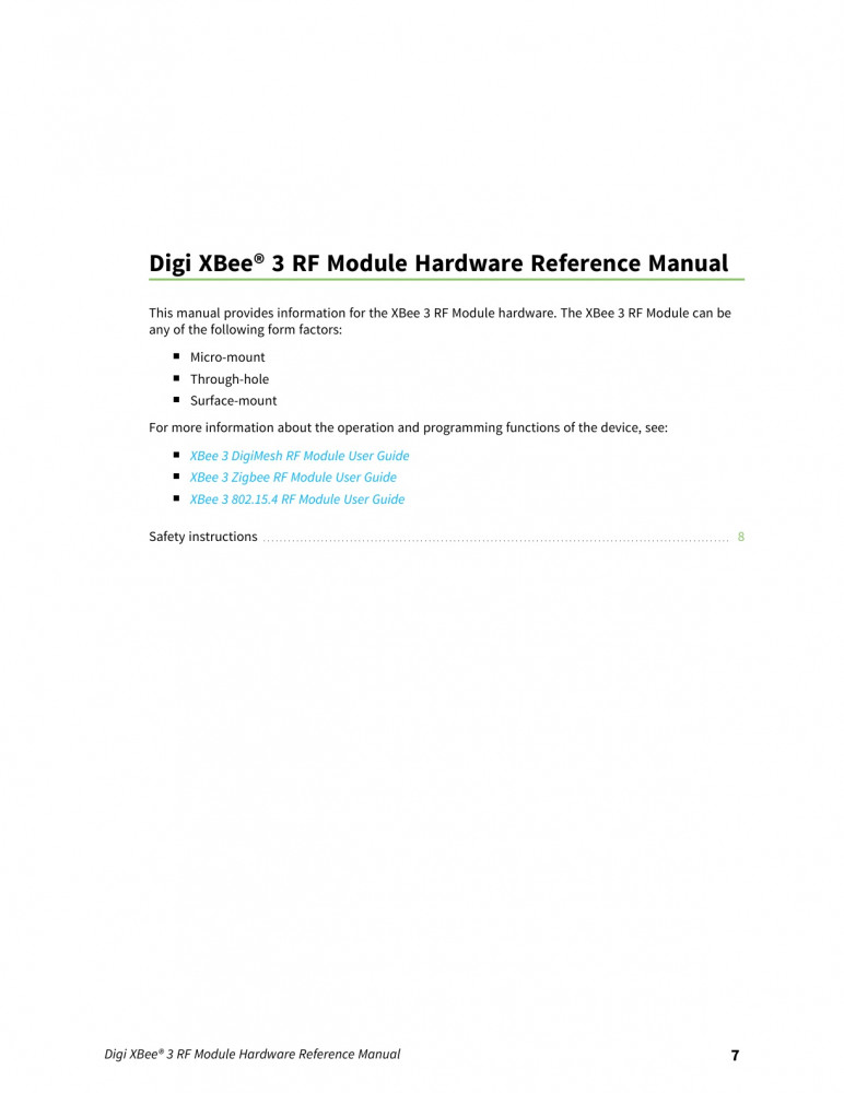 Digi XBee 3 reference manual page 7