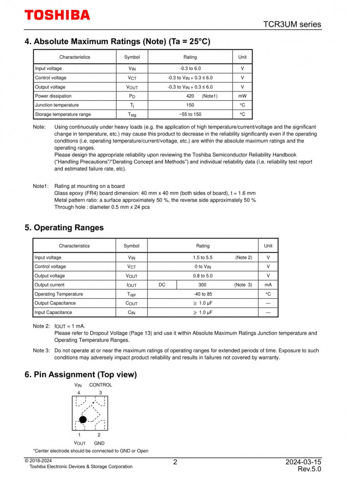 TCR3UM18A datasheet page 2