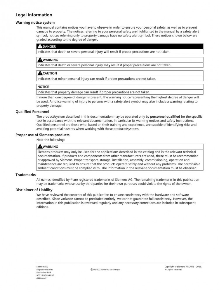 Siemens system manual page 3