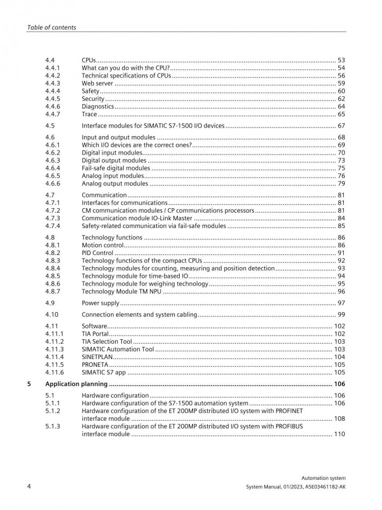 Siemens system manual page 5