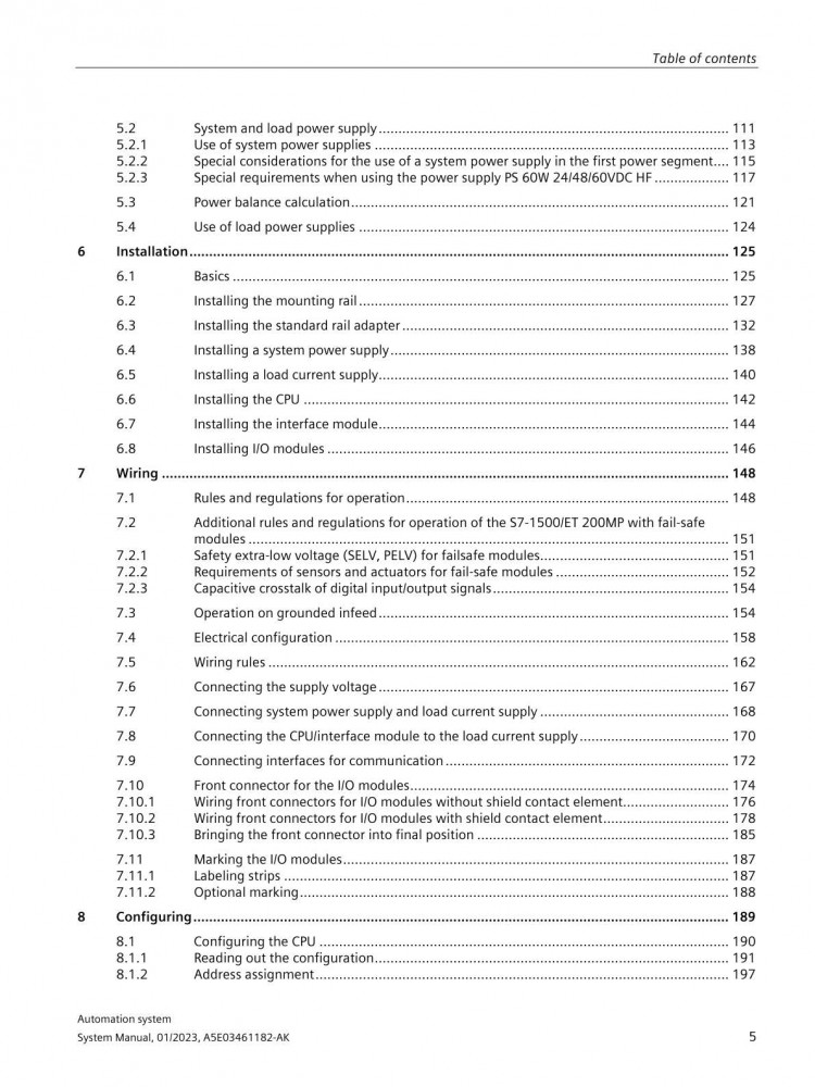 Siemens system manual page 6