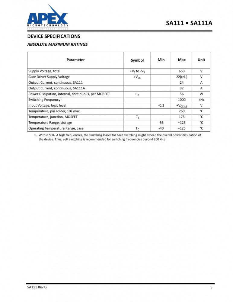 SA111 technical document page 5