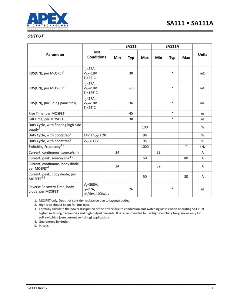 SA111 technical document page 7