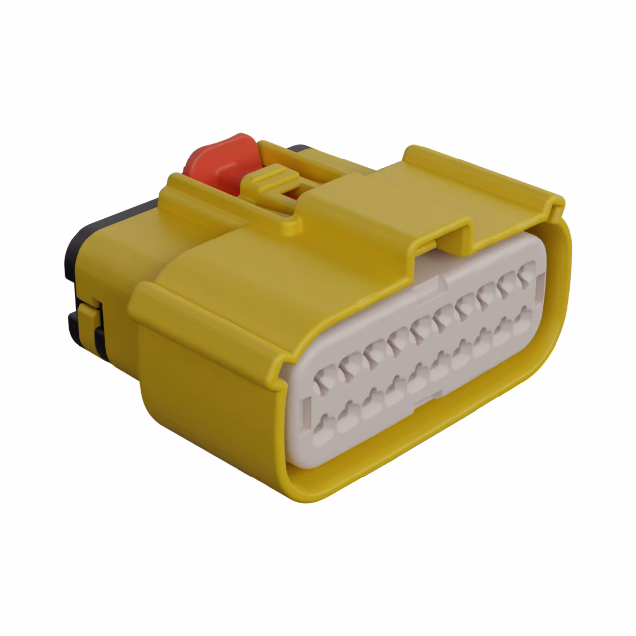 MX150 Mat-Sealed Female Connector Assembly, Dual Row, 20 Circuits, Keying Option B, with Clipslot, with Connector Position Assurance, Yellow for sale
