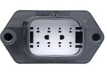 MX150L 8 Circuit Rear Mount Flange Plug for 22-18 AWG Wire, with Gasket,  Black for sale