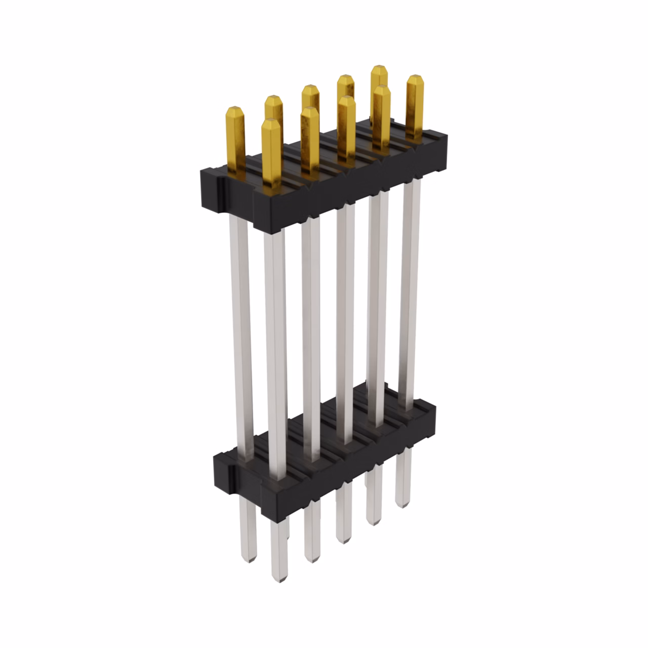 Milli-Grid Header, Dual Row, Dual Body, Through Hole, Vertical, 10 Circuits, 0.75µm Gold (Au) Selective Plating, 14.50mm Stacking Height, Tray, Lead-Free for sale