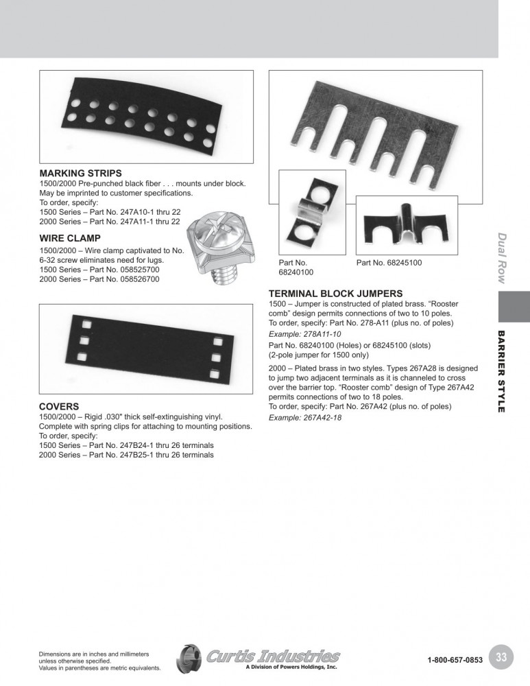 Series 2000 terminal block technical document, page 4