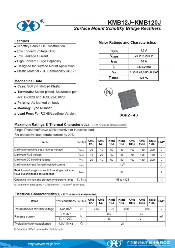 KMB14J datasheet page 1
