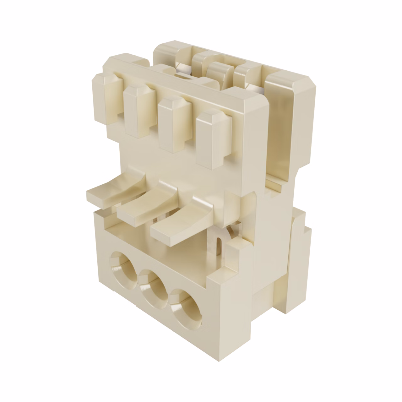 Appli-Mate RAST 2.5 Connector, 2.50mm Pitch, Female, 3 Circuits, No Position Keys Removed, Circuit 2 Voided, Latch at Circuit 2, Open Endwalls, Tin Plating for sale