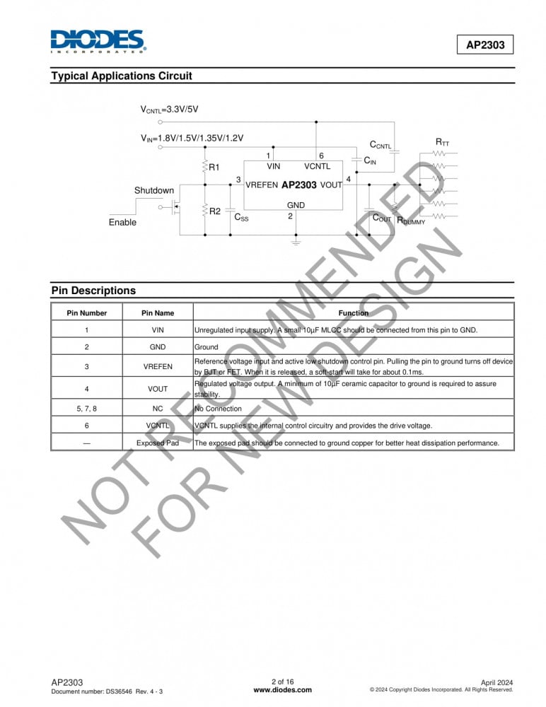 AP2303MTR-G1 datasheet page 2