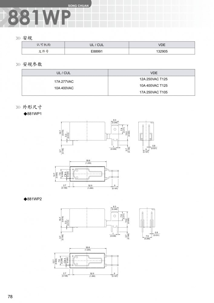 Song Chuan 881WP datasheet page 3