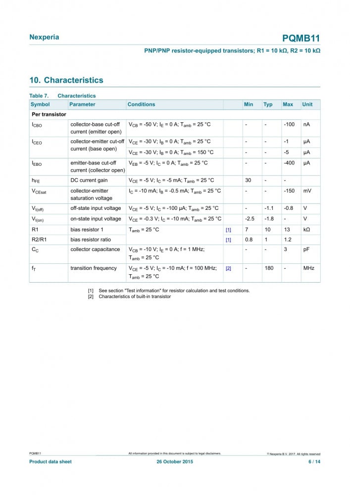 PQMB11Z datasheet page 6