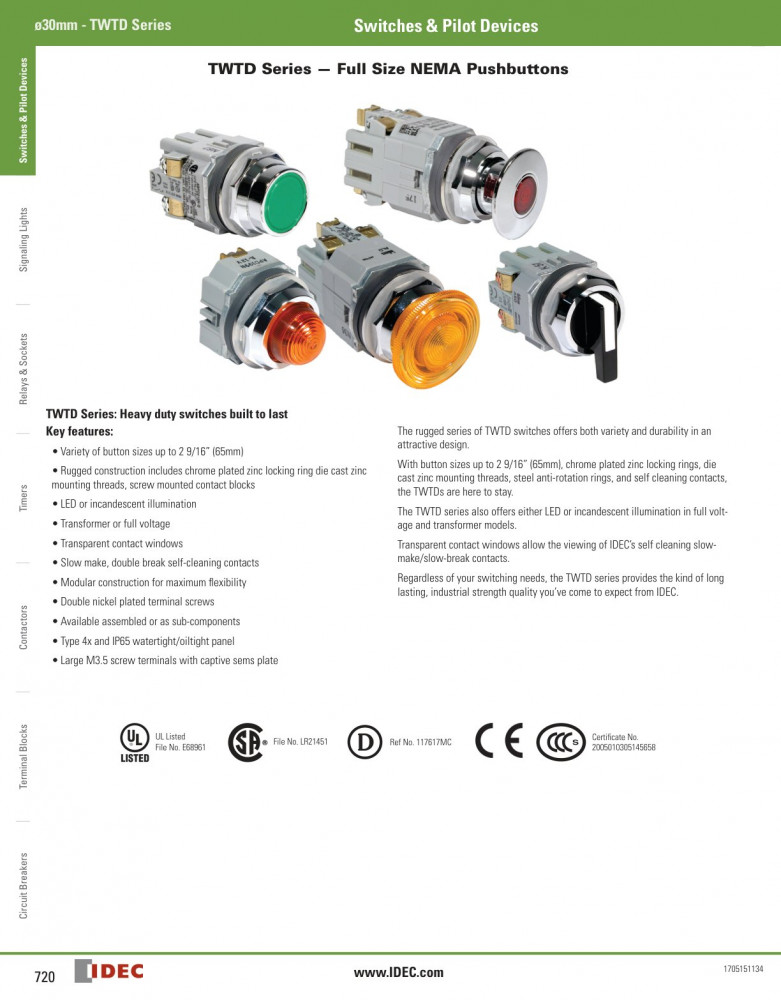 IDEC TWTD datasheet page 1