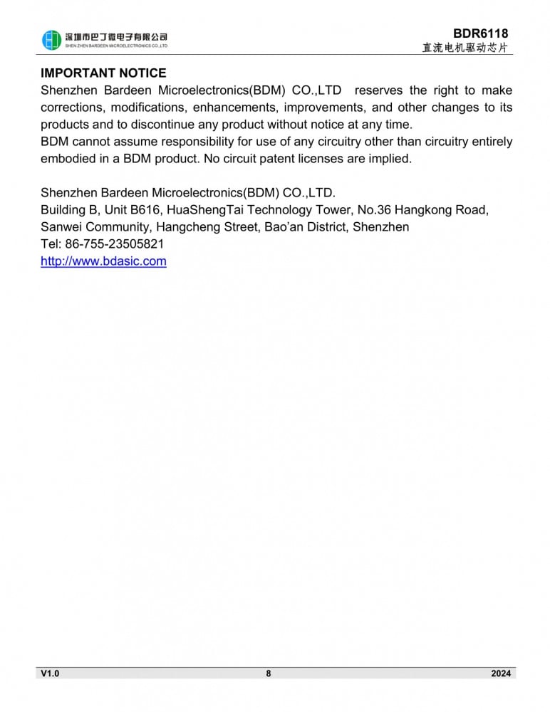 BDR6118 datasheet page 8