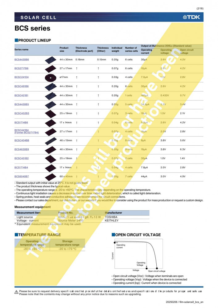 BCS4430B6 technical document page 2