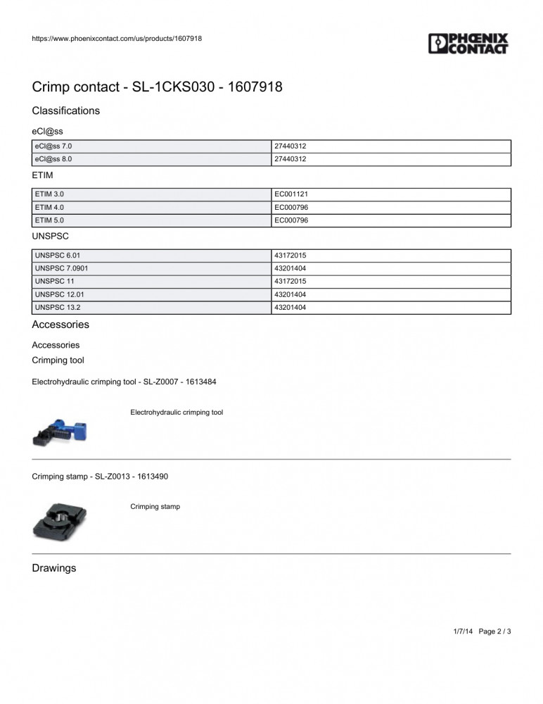 Phoenix Contact 1607918 technical document page 2