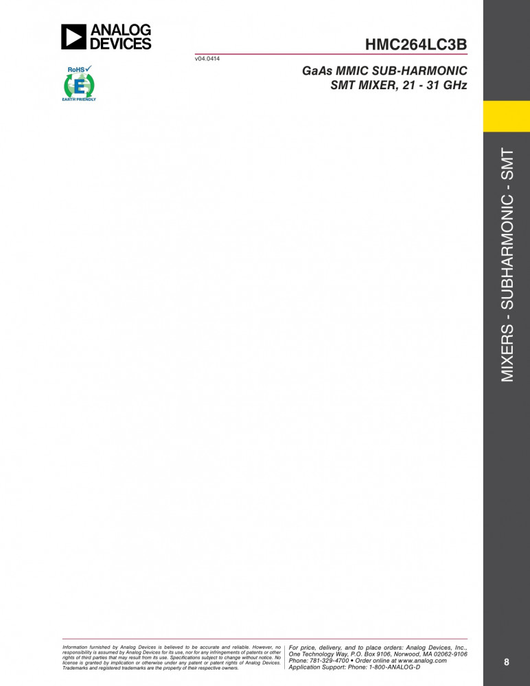 HMC264LC3B technical document page 8