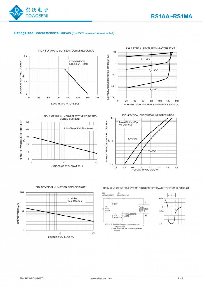 DOWO RS1MA datasheet page 2