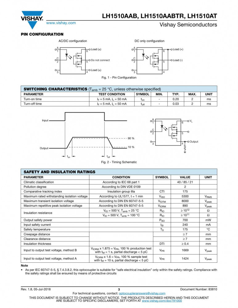 LH1510 datasheet page 3