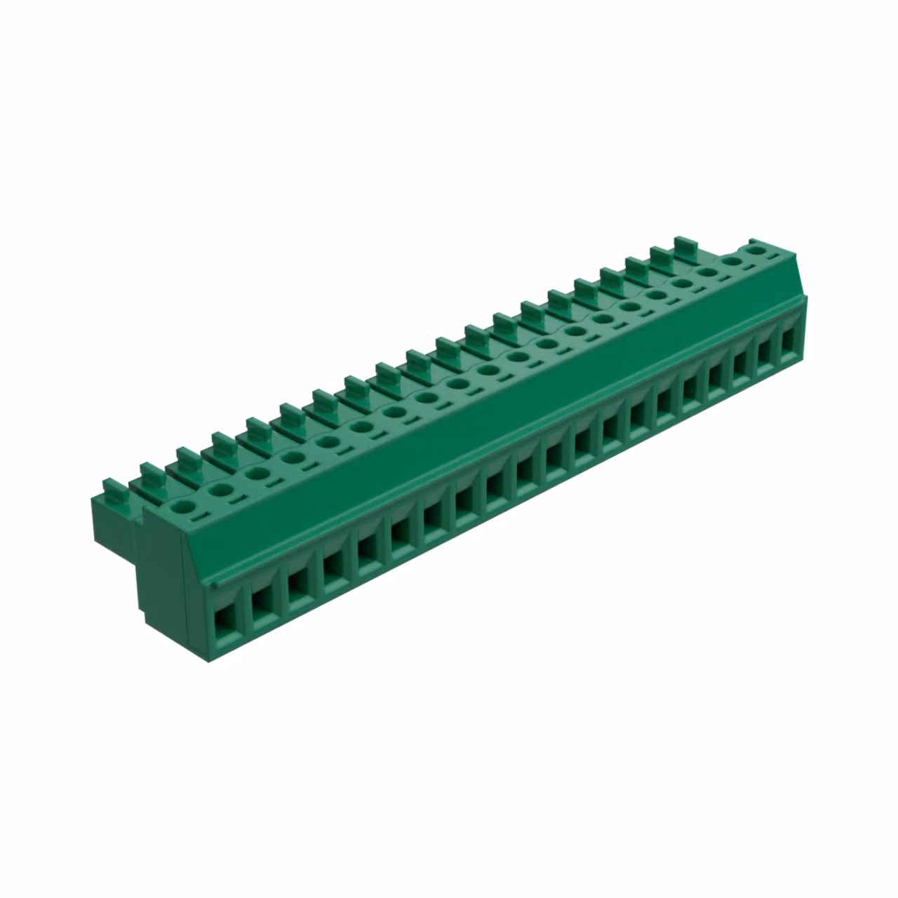 3.81mm Pitch Eurostyle Horizontal Plug, with Reverse Imprinting, Green Housing, 20 Circuits for sale