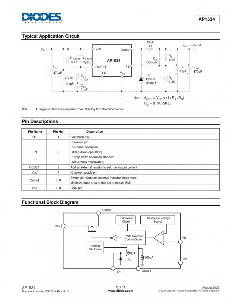 AP1534SG-13 datasheet page 2