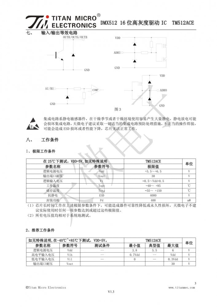 TM512ACE datasheet page 3